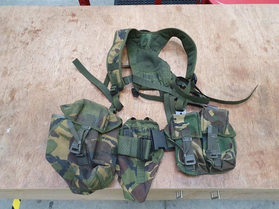 British Army Green DPM Webbing with pouches | eBay
