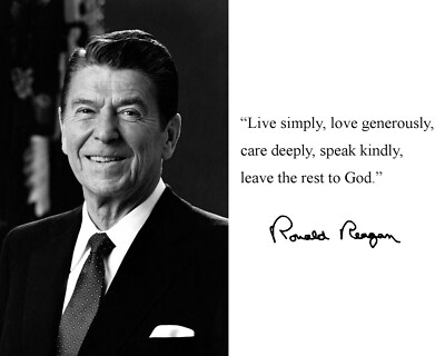 Ronald Reagan Conservative Christian Famous Quote Photo Photograph # ...
