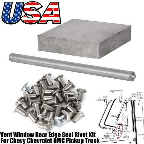 For 51-54 / 64-87 Chevy GM GMC Truck Vent Window Rear Edge Seal Pivot ...