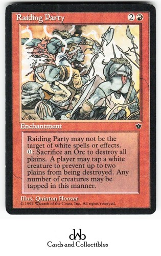 MTG Fallen Empires Raiding Party Moderately played Uncommon | eBay