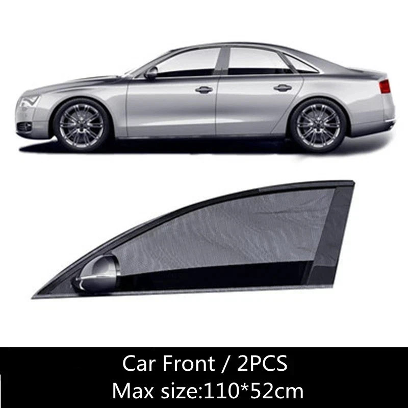 Car Front Window Sunshade Curtains Universal Side Shades Mosquito Mesh ...