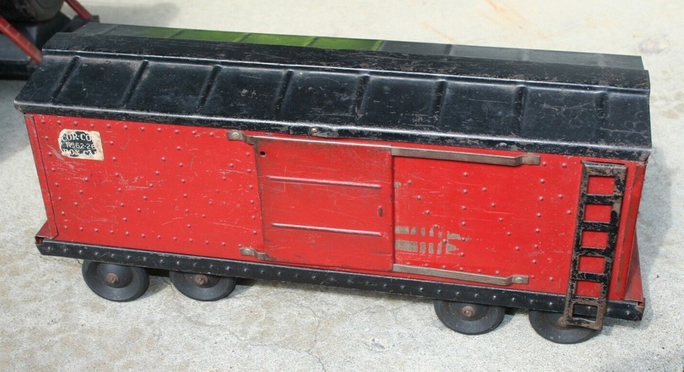 Vintage COR COR Train set 5 Piece Loco Tender Caboose Pressed Steel ...