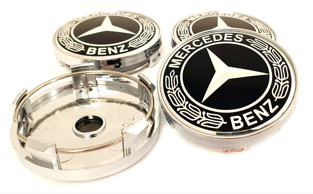 4x Mercedes 60/56mm Felgendeckel Nabendeckel Dezent Anzio Dotz RC Enzo ...