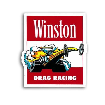 4 inch wide Winston Drag Racing decal sticker hot rod, NHRA, gasser ...