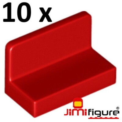 NEW 10 x LEGO Panel 1x2x1 with Round Corners Red 4865B Genuine Bulk ...
