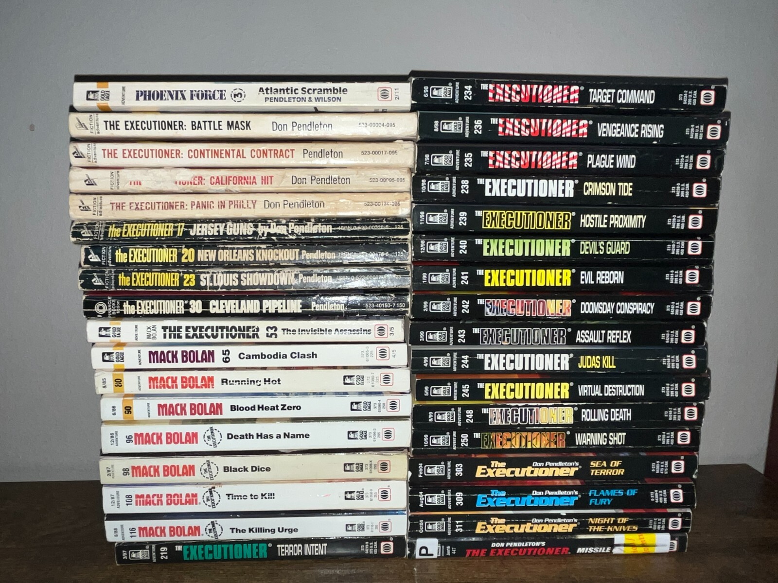 Don Pendleton THE EXECUTIONER Series lot of 36 paperback books some ...