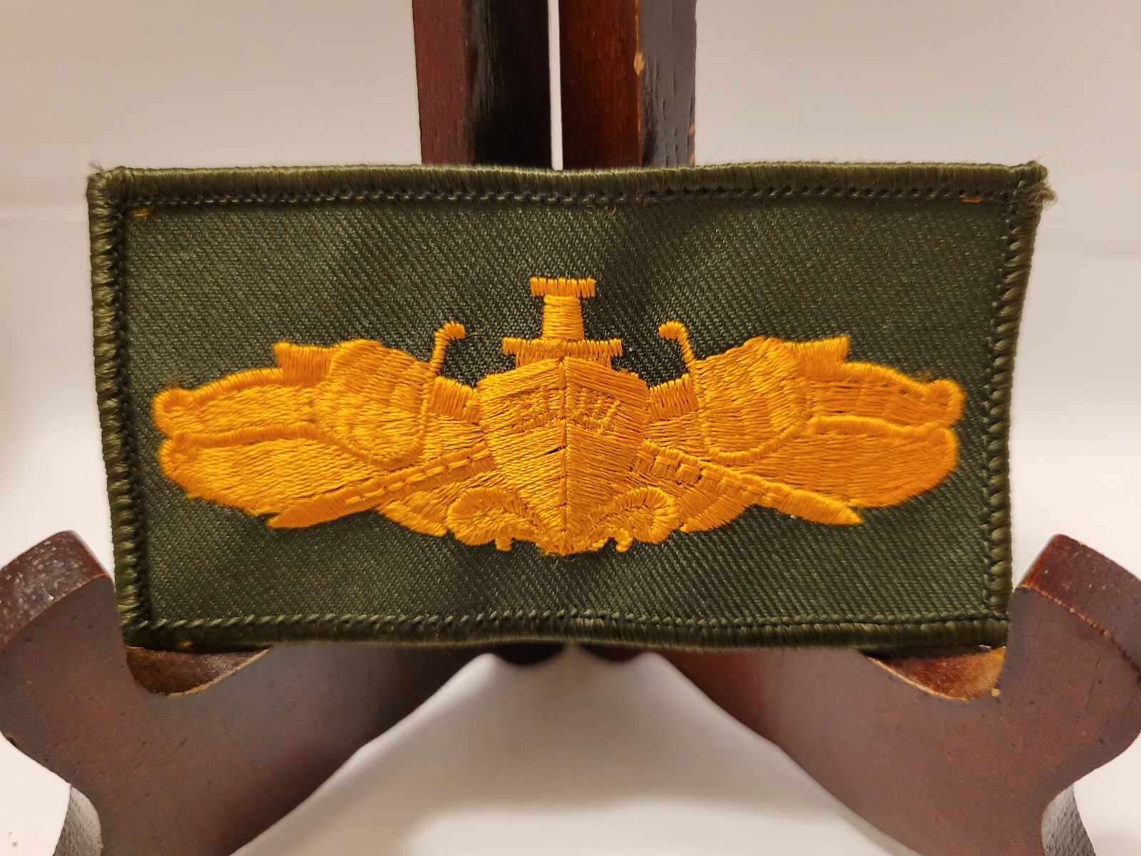 US Navy Surface Warfare Patch Tab OD Green/ Gold Sword Shield Wings | eBay