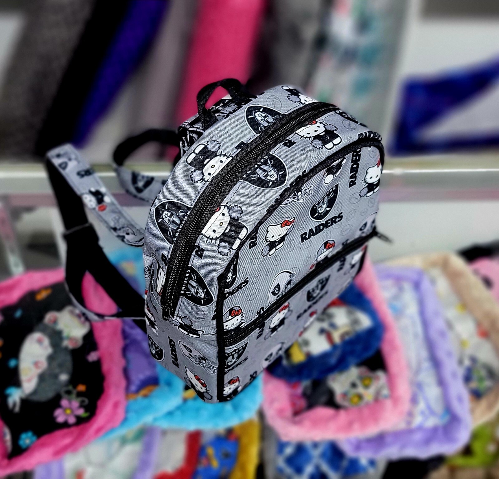 HELLO KITTY RAIDERS GREY MINI BACKPACK | eBay