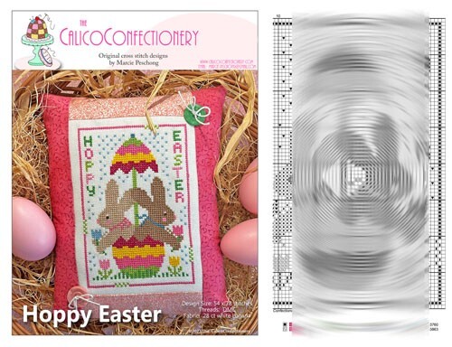 HOPPY EASTER cross stitch pattern CalicoConfectionery bunnies, eggs, tulips | eBay