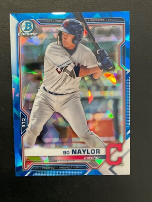 Bo Naylor 2021 Bowman Chrome Sapphire Prospect Card BCP-124 Cleveland ...