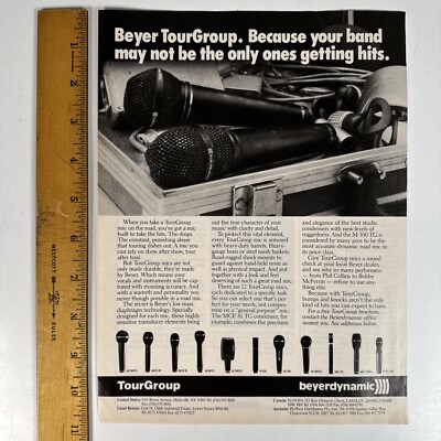 Annuncio Pubblicitario Originale Beyer Dynamic Del Microfono TourGroup ...