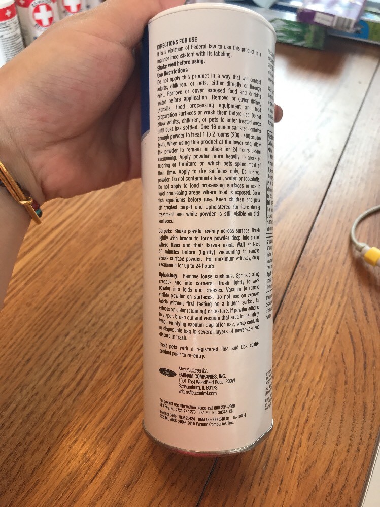 Adams FleaTick Carpet Powder With Linalool And Nylar 1Ib-Brand New ...