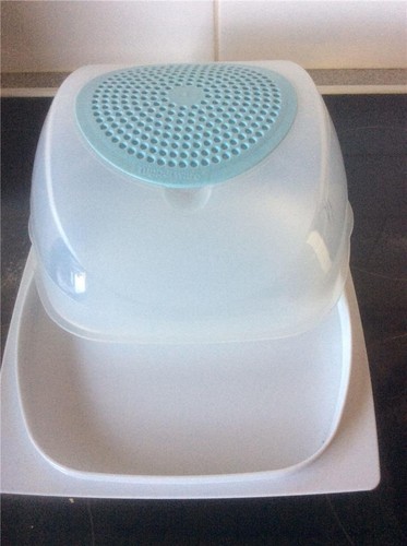 TUPPERWARE - Square Cheese smart server , Keeper, white base | eBay