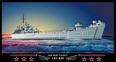 Navy Emporium USS Kent County LST-855 Art Print | eBay