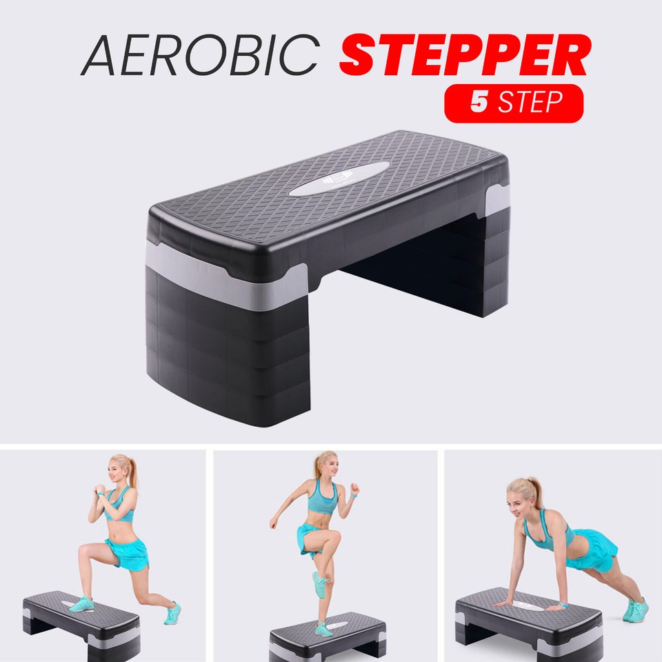 Aerobic Stepper Adjustable Height 2-3-5 Levels Exercise Stepper for ...