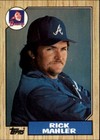 1987 Topps #242 Rick Mahler Pitcher Atlanta Braves FREE shipping | eBay