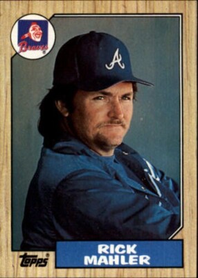 1987 Topps #242 Rick Mahler Pitcher Atlanta Braves FREE shipping | eBay