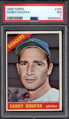 1966 Topps Sandy Koufax #100 PSA 7 NM Los Angeles Dodgers 05209341 | eBay