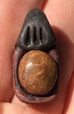 Fossil Jasper / Eoh Rune Symbol "Change" Real Gemstone Pendant ...