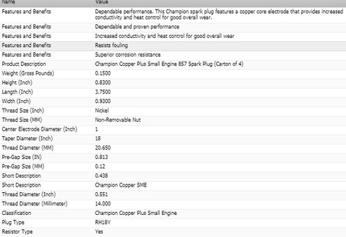 8 New Champion Copper Spark Plugs Set for 1966 AMERICAN MOTORS REBEL V8 ...