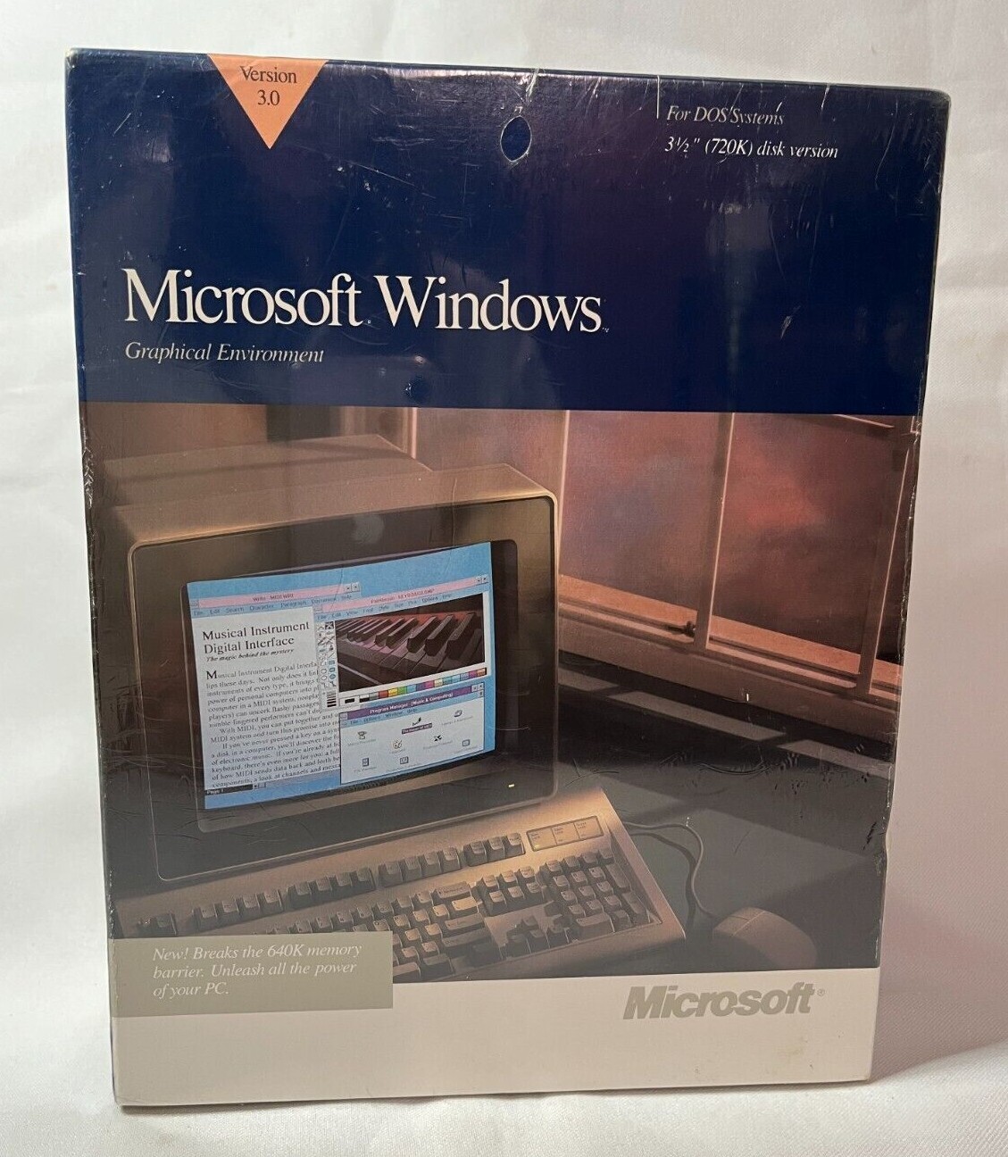 Microsoft Windows 3.0 - New, Sealed Original Big Box 3.5" Version - NOS ...