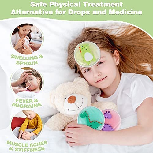 Kids Cold Compress Ice Pack for Bump and Bruise, Reusable Childrens Hot ...