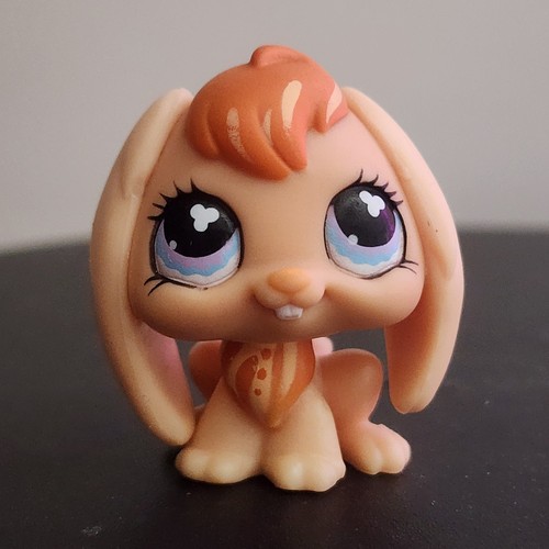 Littlest Pet Shop LPS #480 Bunny Rabbit Orange Lop Ears Purple Pink ...