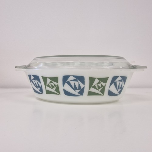 JAJ Pyrex "Checkers" Casserole Dish with Lid 1960's Retro Kitchen | eBay