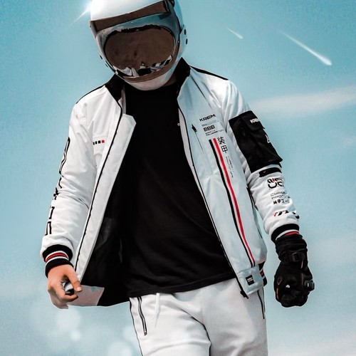 Techwear Jacket Cyberpunk Protection KREMLIN Bomber Jacket Space White ...