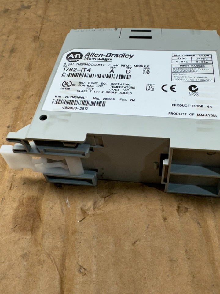 USED ALLEN-BRADLEY MICROLOGIX THERMOCOUPLE INPUT MODULE 1762-IT4 SERIES ...