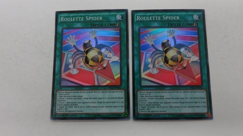 2x ROULETTE SPIDER SPELL 1ST EDITION DRL2-EN014 SUPER YUGIOH NM ...