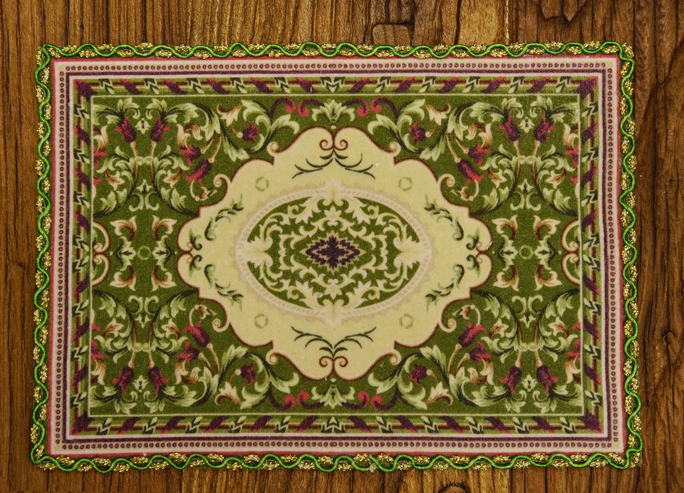 1:12 Oliver Green Beautiful Fresh Swirls Nice Lace Dollhouse Miniature ...