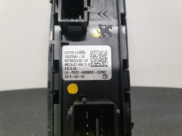 2017 CITROEN DISPATCH Mk3 6 Door Van 96783350ZD Electric Window Switch ...