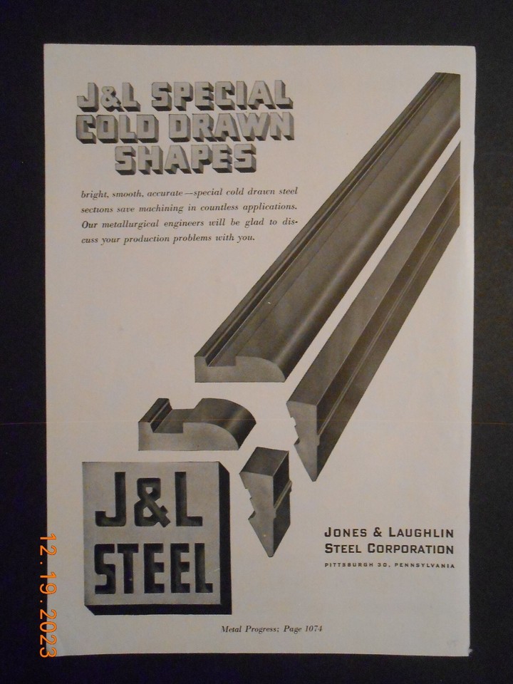 1945 Electro Refractories & Alloys Buffalo NY J&L Jones & Laughlin ...