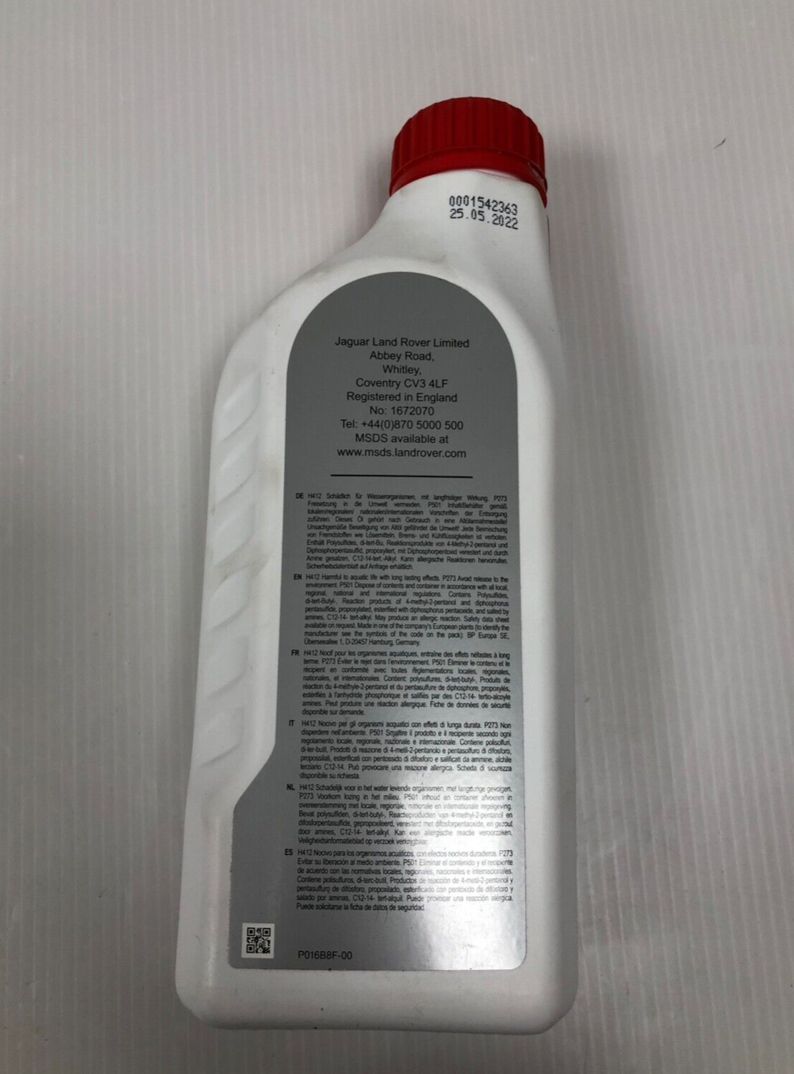 LR Range Rover Evoque L538 Differential Fluid LR052059 Genuine for sale ...