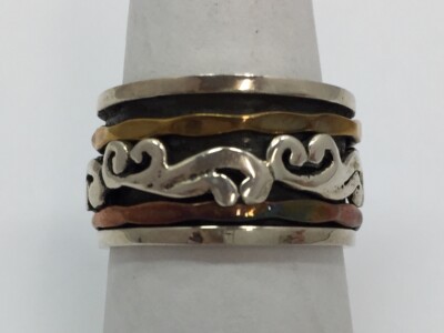 DbM Kensington Spinner Band Ring Size 8 Sterling Silver 925 | eBay