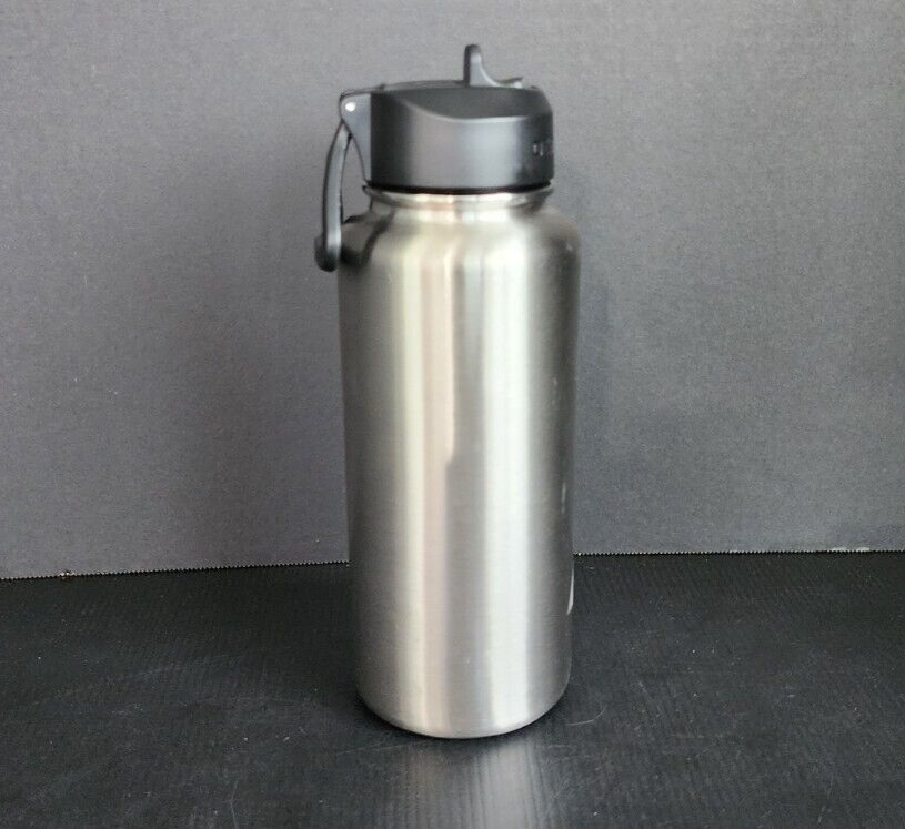 Ozark Trail 32 fl oz Silver Insulated Stainless Steel Wide Mouth Water ...
