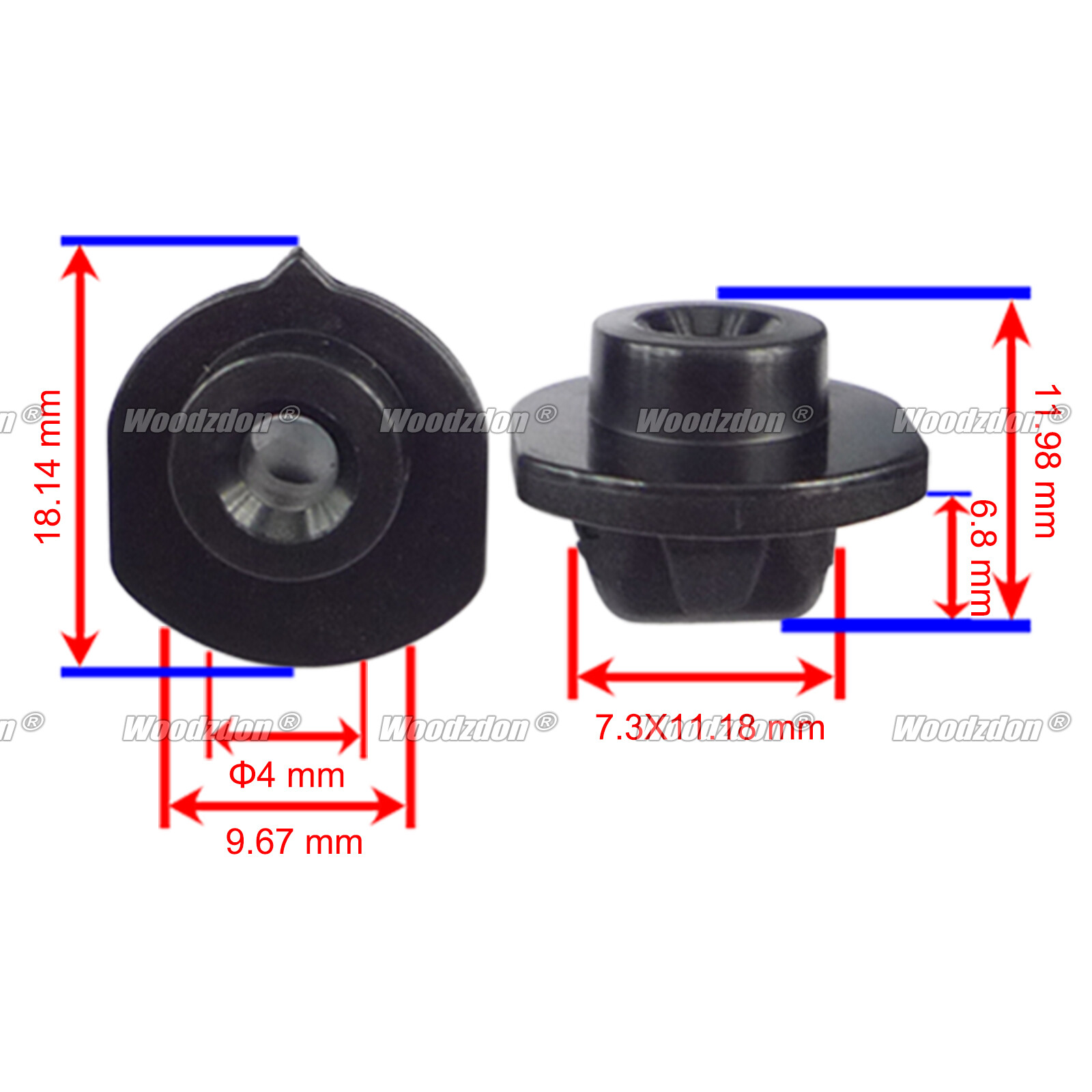 20 x Bumper Cover Grommet #10 Screw Size Nut Clip A19734 For Honda ...