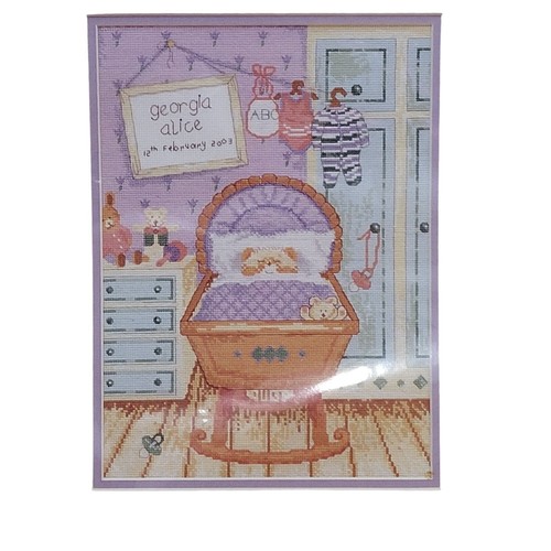 The Craft Collection Unlimited Baby's Crib Counted Cross Stitch Kit New ...