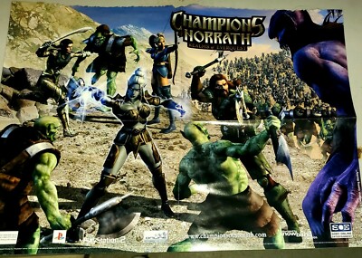 Champions Norrath Realms of everquest poster retro gamer ps4 ps5 nes ...
