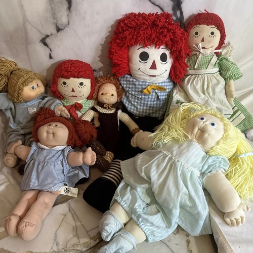 Cabbage Patch & Raggedy Ann Andy - Vintage Handmade Dolls - Lot Of 7 | eBay
