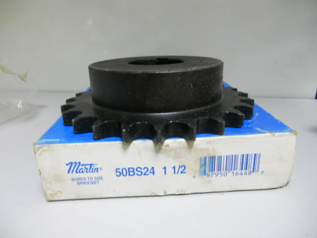 158492 New-No Box Martin 50BS24-1-1/2 Sprocket #50 24T 1-1/2"ID for ...