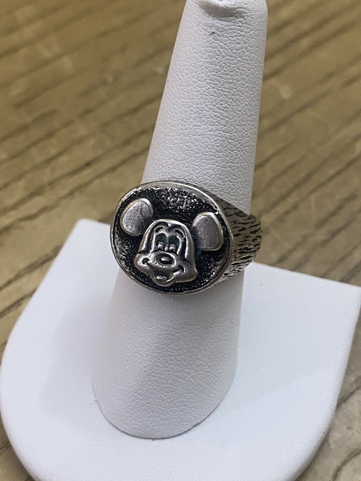 Mickey Mouse Walt Disney Productions Sterling Silver 925 Signed Ring ...