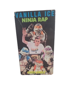 Teenage Mutant Ninja Turtles Vanilla Ice Ninja Rap VHS Single secret of ...