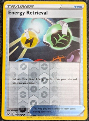 Energy Retrieval Reverse Holo Pokemon TCG Card 160/202 | eBay
