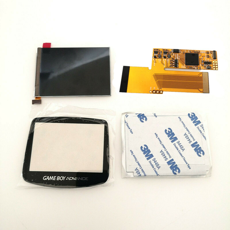 GBA 10 Levels Brightness V2 IPS Backlight LCD Mod & Shell With Clear ...