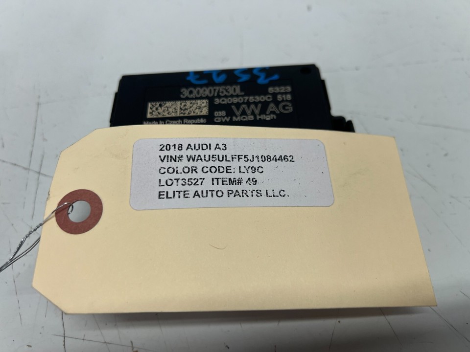 2018 AUDI A3 NETWORK GATEWAY COMPUTER CONTROL MODULE UNIT, OEM LOT3527 ...