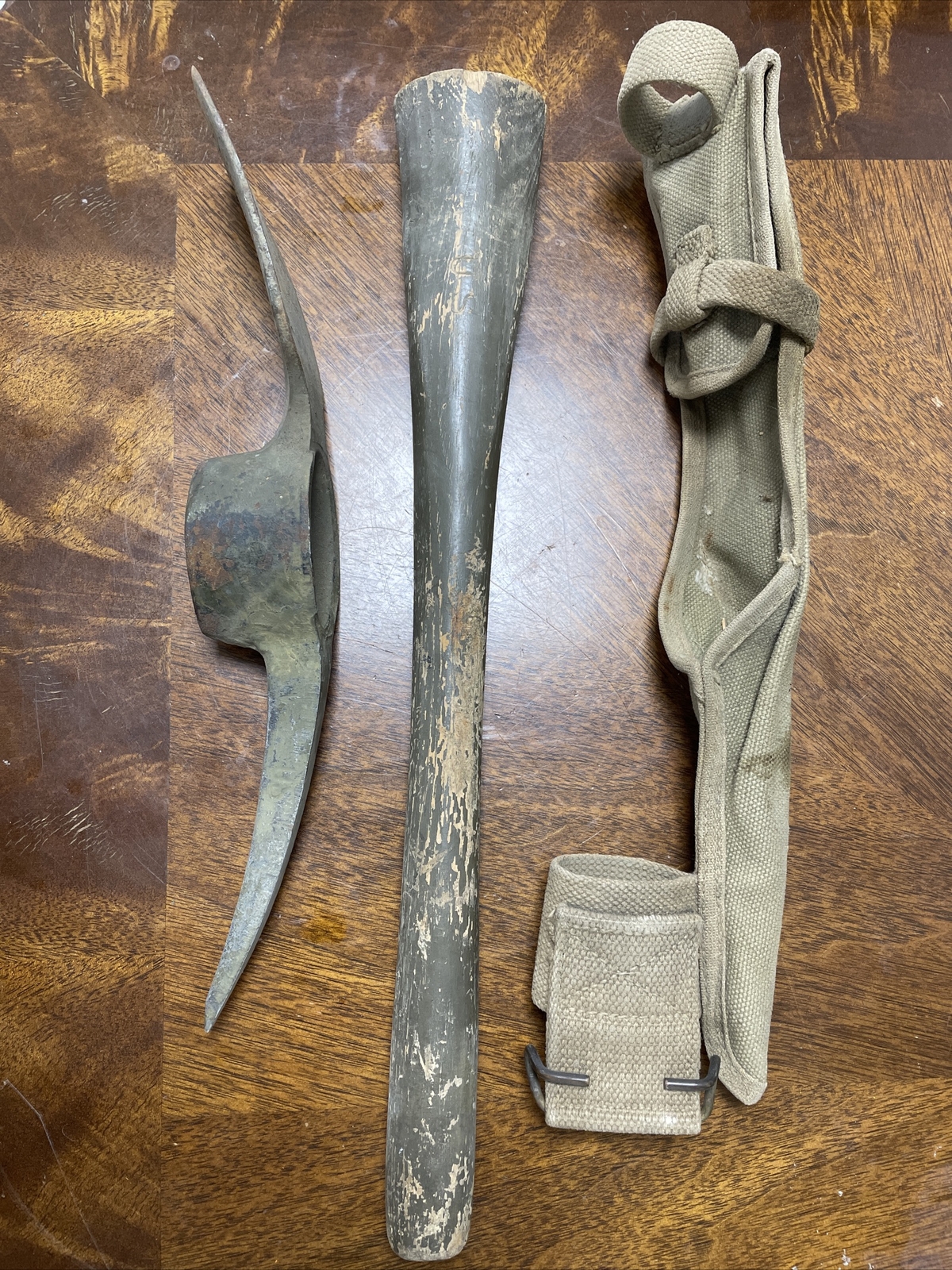 WWI U.S. Army PICK-MATTOCK M-1910 Entrenching Tool Complete with 1917 ...