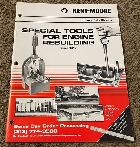 Vintage Kent Moore Special Tools For Engine Rebuilding Catalog, Heavy ...