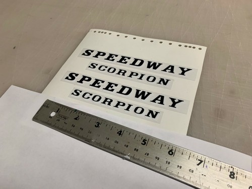 Speedway SCORPION mini bike decals decal sticker Trail Sachs | eBay